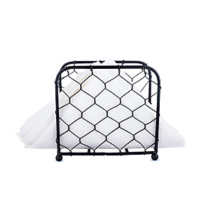 GoCraft Chicken Wire Napkin Holder | Rustic Farmhouse Napkin holder for Kitchen (Black Finish)