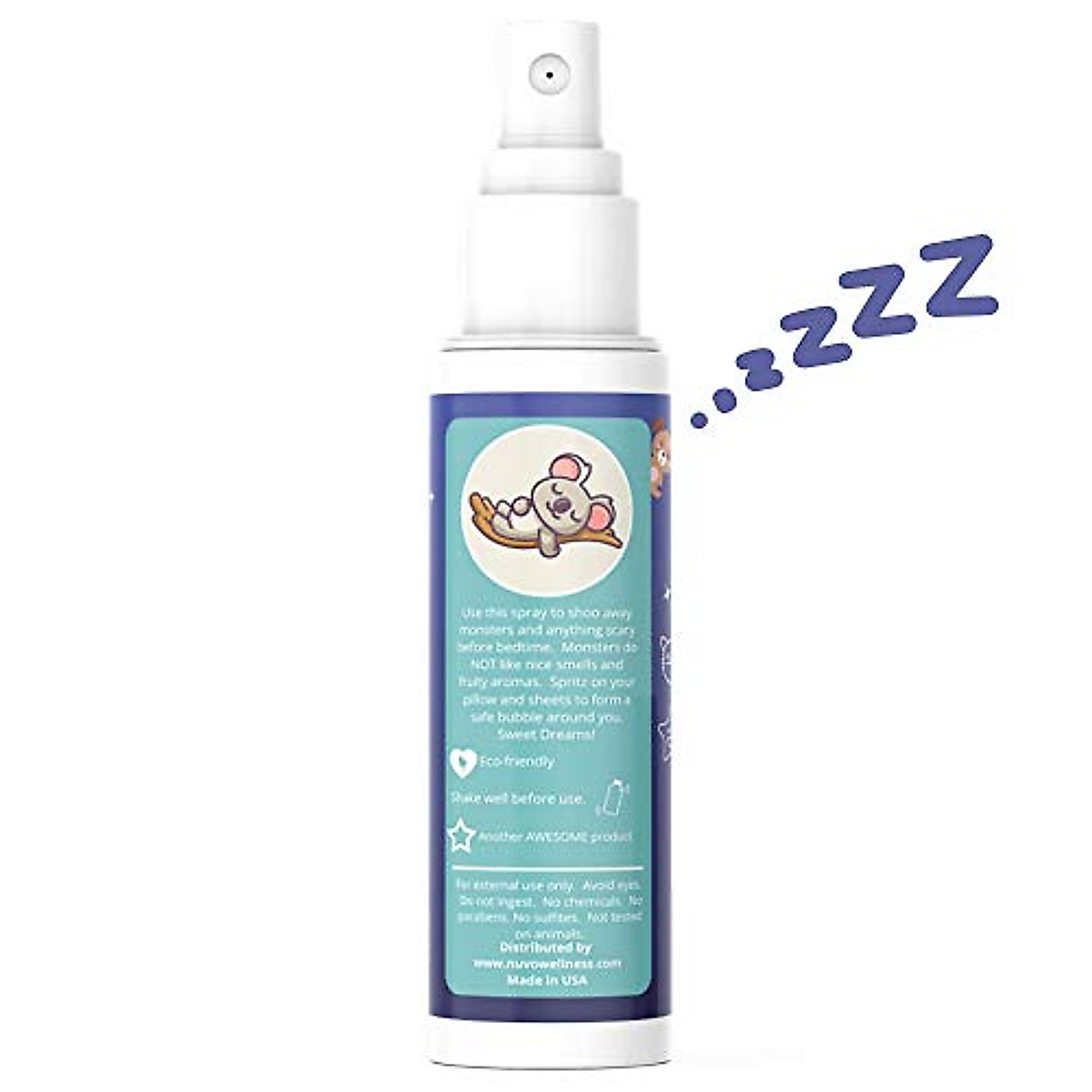 NUVO WELLNESS Pillow Spray for Kids - Room, Linen & Deep Sleep Spray Made with Therapeutic Essential Oils - Lavender, Chamomile & Orange Blend - (3.3oz)