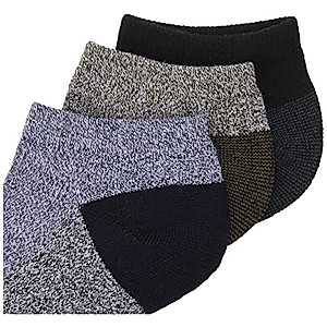 Timberland Men's 4-Pack Comfort No Show Socks, Black, 10/13