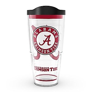 Tervis Made in USA Double Walled University of Alabama Crimson Tide Insulated Tumbler Cup Keeps Drinks Cold & Hot, 24oz, Tradition