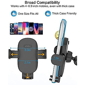 Phone Stand for Desk [No Dropping Stable Triple-Clamp Holder] Adjustable Height 360 Degree Rotation Heavy Base Thick Case Friendly, APPS2Car Multifunctional Cell Phones Stand for iPhone Android Phones