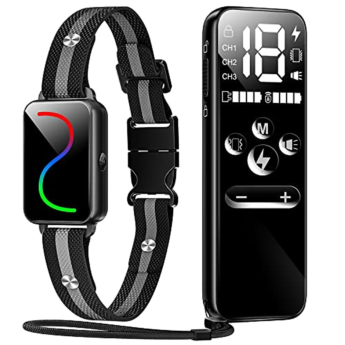 FATEAR Dog Training Collar, Dog Shock Collar with 2600FT Remote Range, Fashion Electronic Collar for Large Medium Small Dogs, Beep/Vibration/Electric Shock, Security Lock, Waterproof