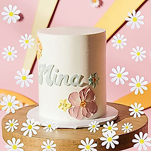 Keaziu 250PCS Daisy Confetti Flower Table Confetti Bridal Baby Shower Decorations Engagement Party Decorations