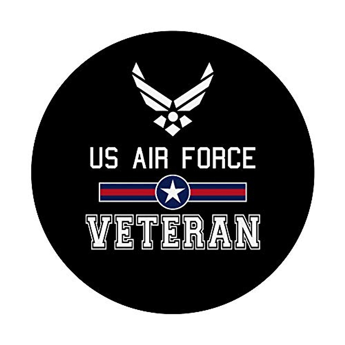 Air Force Military Veteran, Military Pride Gift Accessory PopSockets PopGrip: Swappable Grip for Phones & Tablets