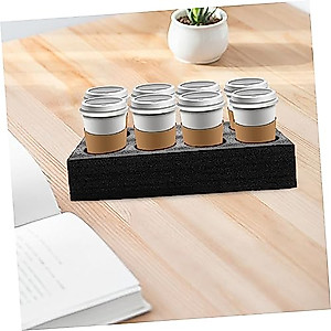 Alipis 3pcs Cup Holder Car Accessory Automobile Accessories Car Tray Car Food Tray Takeout Packing Supply Reusable Drink Carrier Tray for Car Tea Coffee Cup Pearl Cotton Bracket re-usable