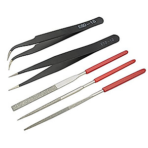 BXQINLENX Professional 17 PCS Gundam Model Tools Kit Modeler Basic Tools Craft Set Hobby Building Tools Kit for Gundam Car Model Building Repairing and Fixing(L)