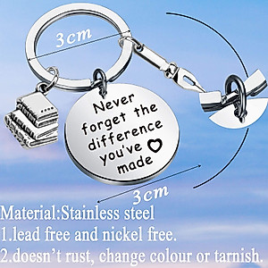 MYOSPARK Writer Keychain Author Gift Never Forget The Difference You've Made Bibliophile Gift For Editor Librarian Journalist (difference writer keychain)