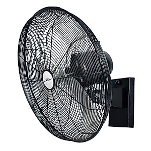 iLiving 18" Outdoor Oscillating High Velocity Wall Fan with 4150 CFM Heavy Duty Weatherproof Motor, Variable Speed Adjustment for Workshop, Garage, Patios, Commercial and industrial, 18 inch,Black