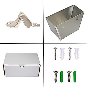 Luwanburg Wall-Mounted Bottle Opener 304 Stainless Bottle Cap Catcher with Hole, Outdoor Wall Mounted Bottle Opener used for Seashore/Boat