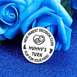 New Baby Gifts Decision Coin for Mummy Daddy to Be Wife Husband Pregnancy Gifts for First Time Moms Dads New Parents Gifts for Christmas Mothers Fathers Day Birthday,Double-Sided