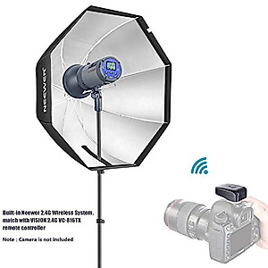 Neewer Vision 4 Powered Outdoor Studio Flash Strobe (1000 Full Power Flashes) with Softbox, Light Stand and Cleaning Kit for Video Location Photography Product ID: 5