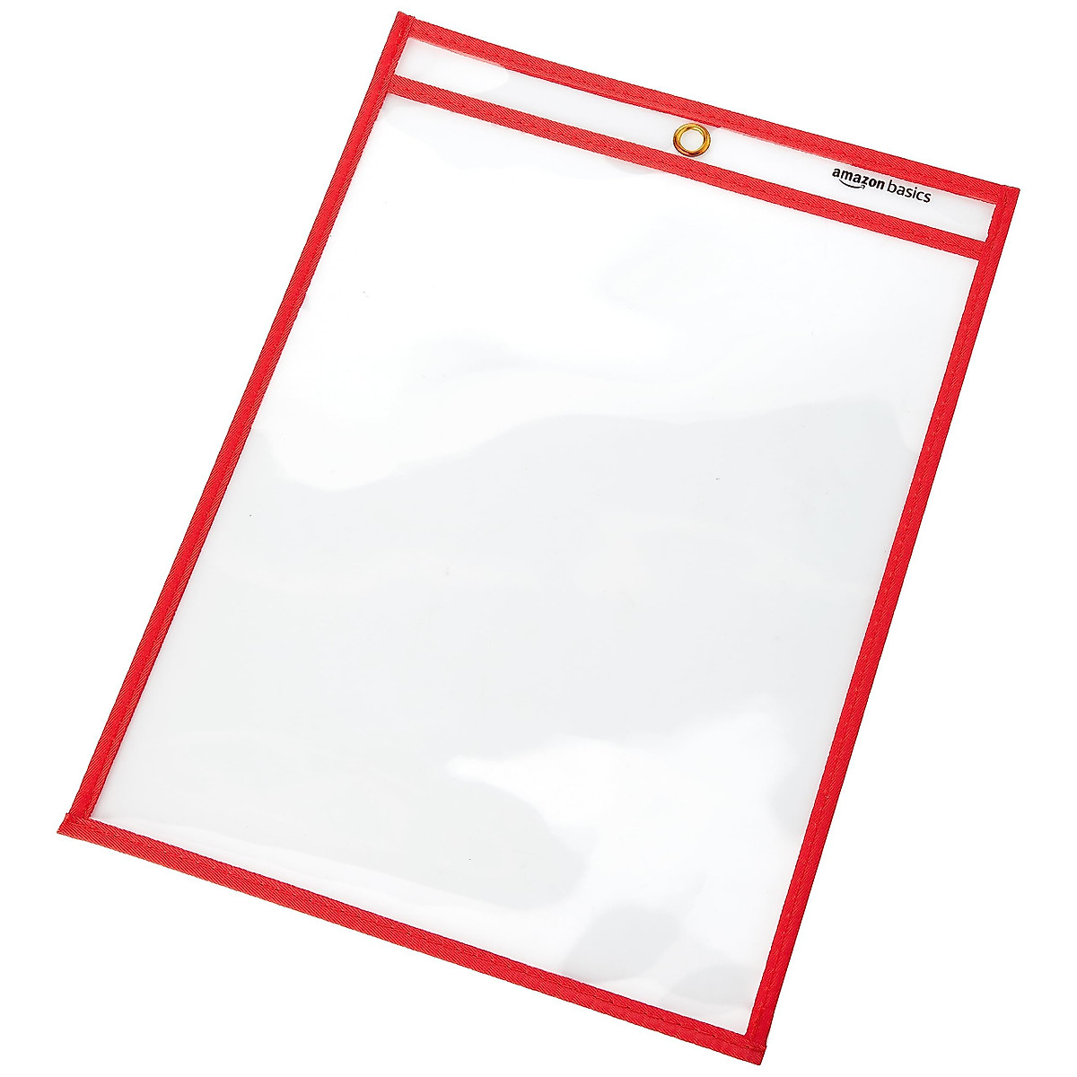 Amazon Basics Heavy Duty Dry Erase Ticket Holder Pockets 8.5" X 11", Pack of 25