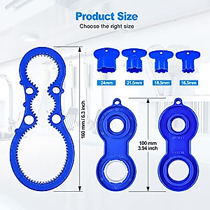 Aerator Key, Faucet Aerator removal tool, Faucet wrench with Aerator Shell Removal Tool, Replacement Cache Aerators for Sink M 16.5, 18.5, 21.5, 24 mm Tap Aerators Flow Restrictor