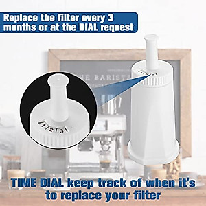 Upgrade Breville Touch Water Filter Replacement Espresso Machine Water Filter for Bes880 Barista Touch & Bes980 Bes990 Oracle Touch & Bes878, Bes920 Espresso Coffee Machine - 4 Pack