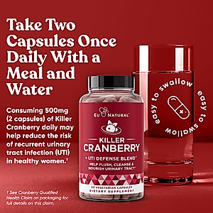 9-In-1 Killer Cranberry Pills for Women – UTI Defense Blend with Clinically Studied Ingredients – 9 Extract Urinary Tract Supplement – Pine Bark, Propolis, Vitamin D & More – 60 Fast-Acting Capsules