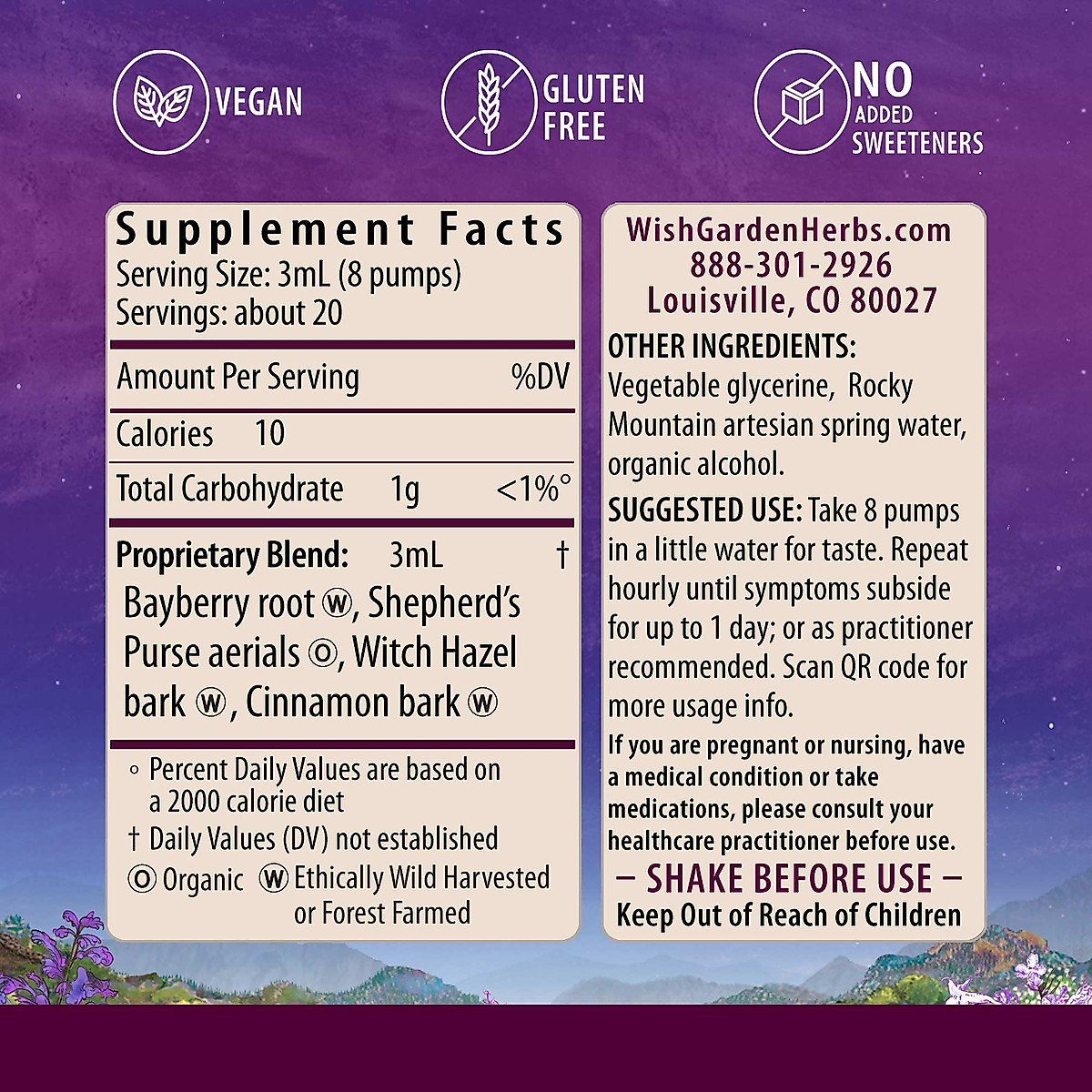 WishGarden Herbs Flow Stopper Lingering Cycle (Wombstringe) - All-Natural Herbal Formula w/Shepherd's Purse & Witch Hazel, Moderates Breatkthrough Bleeding, Blood Flow & Spotting Between Cycles, 2oz