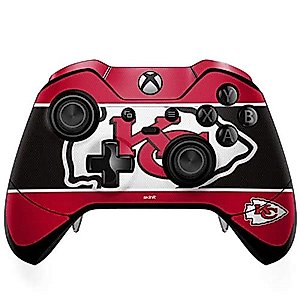Skinit Decal Gaming Skin Compatible with Xbox One Elite Controller - Officially Licensed NFL Kansas City Chiefs Zone Block Design