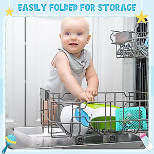 Maxcheck Silicone Dishwasher Bag Large Baby Bottles Dishwasher Bag Silicone Dishwasher Bag for Small Items Bottle Nipples Breast Pump Accessories Pacifier Toy Parts(Blue, Green)