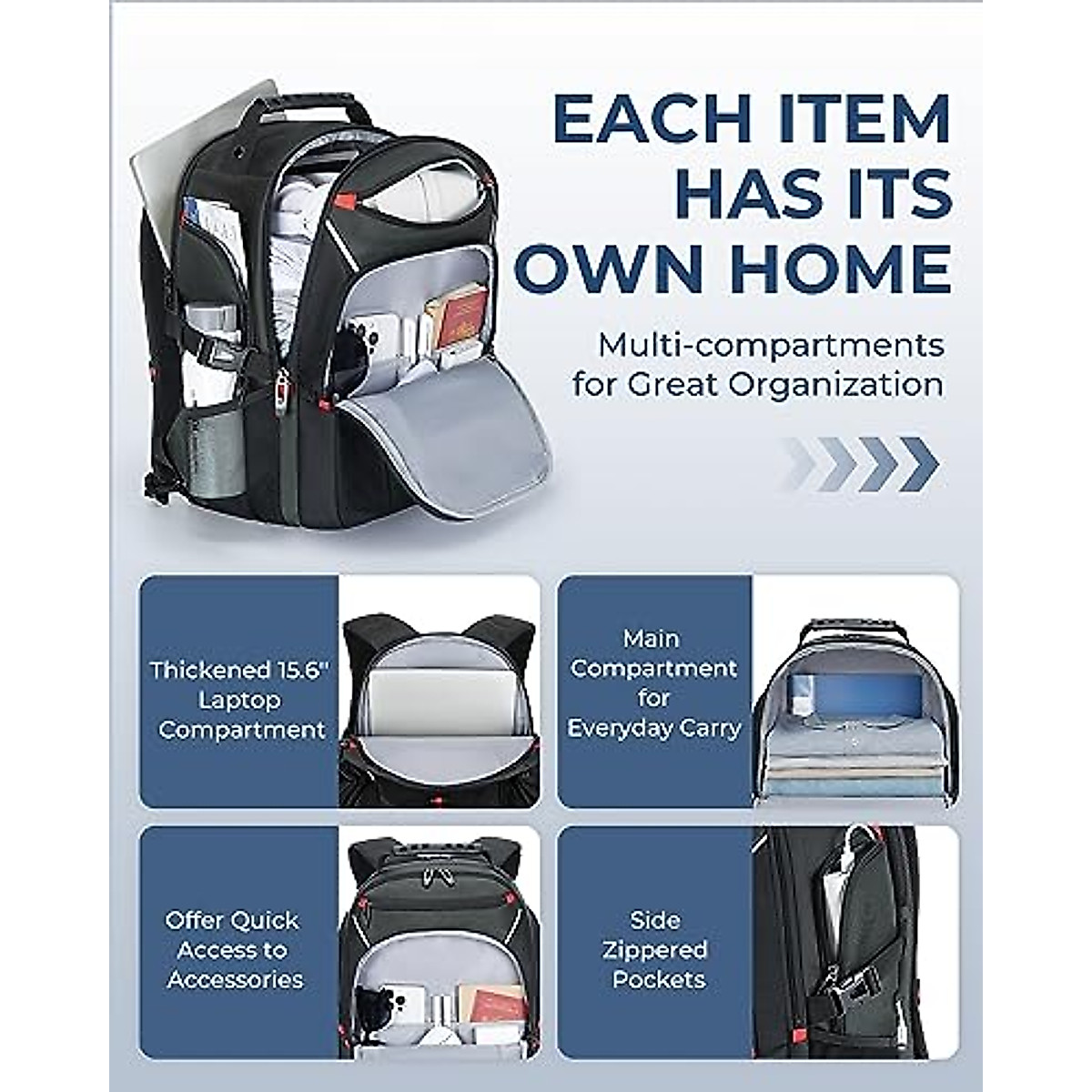 BAGSMART Business Laptop Backpack, Water-Resistant Anti-Theft Slim Durable Laptop Backpack with USB Charging Hole, College Bag Computer Bag, Gifts for Men & Women, Fits 15.6-Inch Notebook, Grey-Green