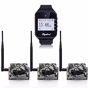 Olymbros Security Sensors/Outdoor Animals Alarm System Kit 360°20m/ Long Range IR IP54 Motion Detector&Sensor with Sound/Vibration/Visual Three Alerts for Hunting/Camping/Home Security