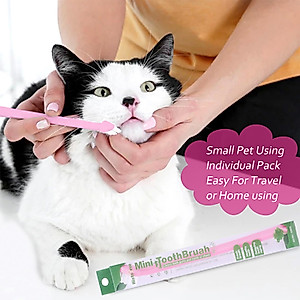 Cat Dog Toothbrush Puppy Tooth Brushing Kit Cat Dental Healthy Pink Teeth Brush for Dogs Dental Hygiene Toothbrush for Pet Kitten Bunny 1 Piece