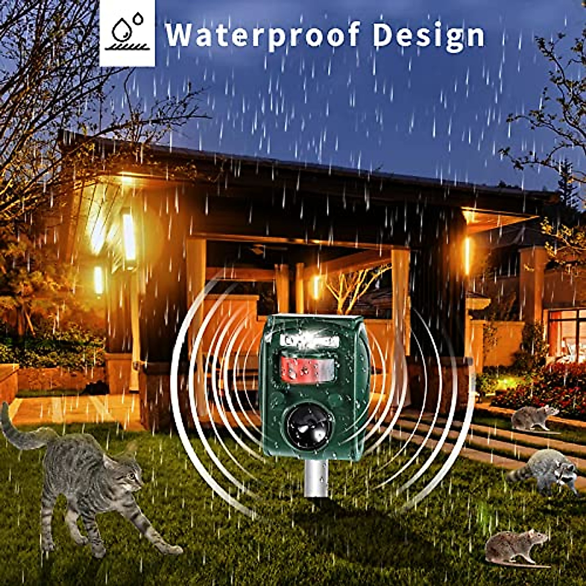 vboer Outdoor Solar Electronic Equipment ，Protect Garden, Lawn and Orchard Farm