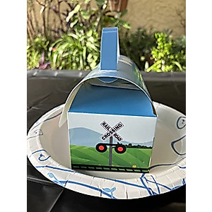 Jayd Products, Train Party Favor Box, (12 Pack) Kid’s Train Theme Party Favor Boxes, Railroad Train Favors, Train Birthday Party Supplies