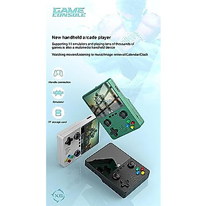 X6 Handheld Game Console, Retro Game Console Built-in 32GB 10000+ Classic Games, 3.5-inch OCA IPS Screen, Dual 3D Joystick, 11 Emulators, Handheld Gaming Console Support TV Output,Green
