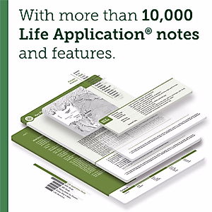 Tyndale NLT Life Application Study Bible, Third Edition, Large Print (LeatherLike, Brown/Mahogany, Indexed, Red Letter) – New Living Translation Bible, Large Print Study Bible for Enhanced Readability