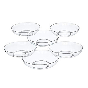 Royal Imports 6" Clear Plastic Saucer Plant Drip Tray, Low Pie Plate, Floral Flower Dish, Wedding, Party, Home and Holiday Decor, 6 Pack