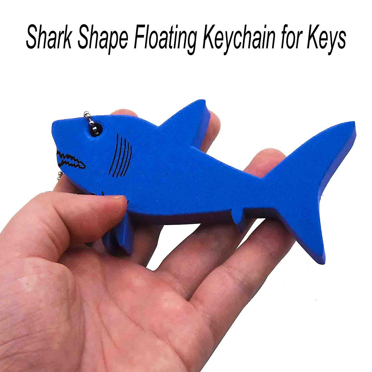 Liangery Floating Keychain for Boat Keys Marine Fishing Float Key Chain in Shark Style Floating Key Ring with Great Buoyance