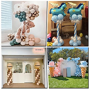GIMcalo Balloon Arch Stand Kit, 2IN1 Metal Balloon Column Arch with Weighted Water Bag for Birthday, Graduation Ceremony, Baby Baptism, Wedding, Engagement, Various Festival Party Decoration