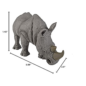 Safari Ltd. White Rhino Toy Figurine - Realistic, Hand-Painted 5.75" Model Figure - Safe, Educational Toy for Boys, Girls & Kids Ages 3+