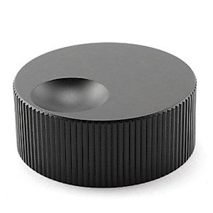Magic&shell Volume Control Switch Knob 32x13mm Black Aluminum Sound Control Rotary Switch Knob for 6mm Potentiometer Volume Tuning Knob