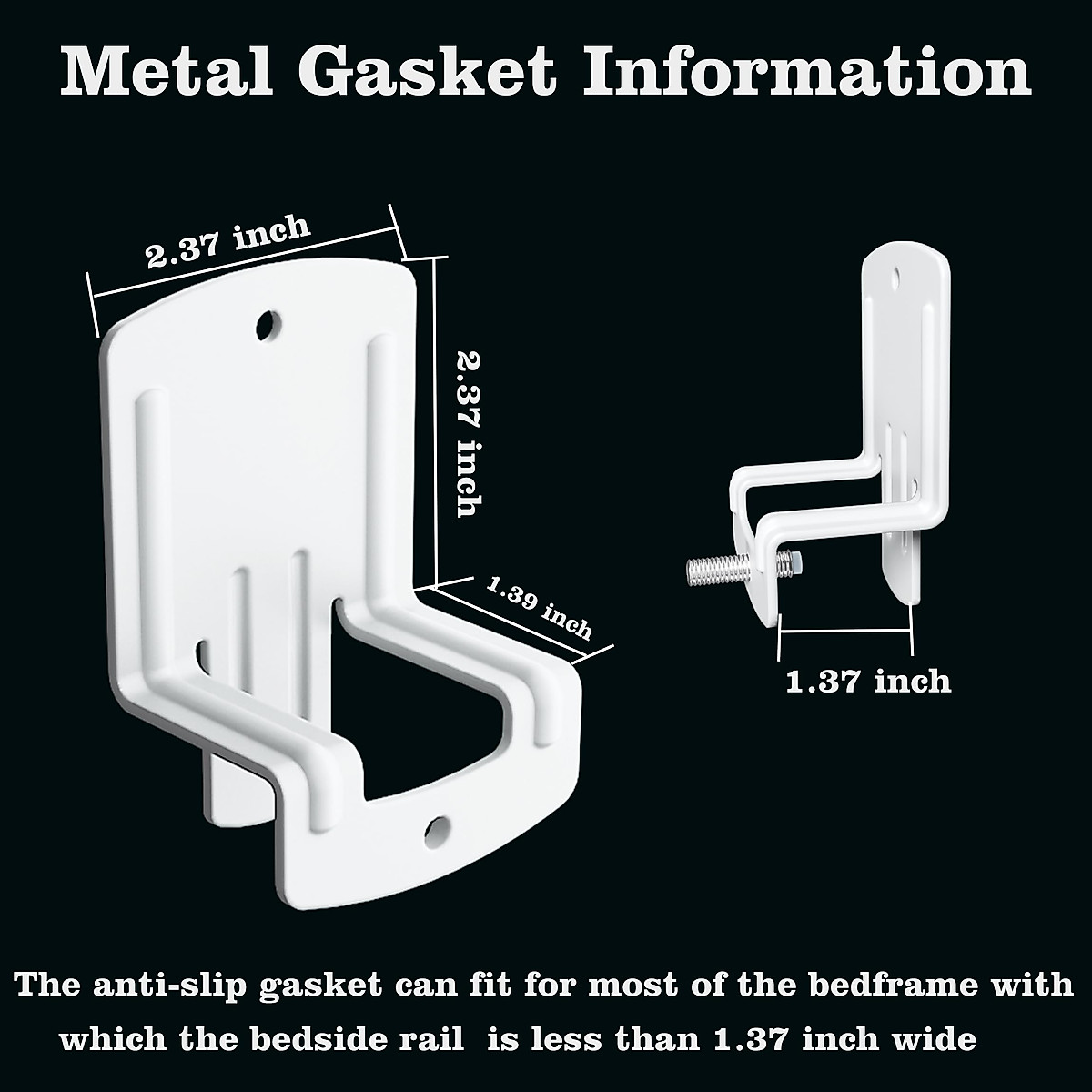 Homdock Set of 8 Anti-Slip Mattress Gaskets-None Slip Mattress Gripper/Anti-Slip Baffle to Keep Mattress in Place/Elegant White Finished