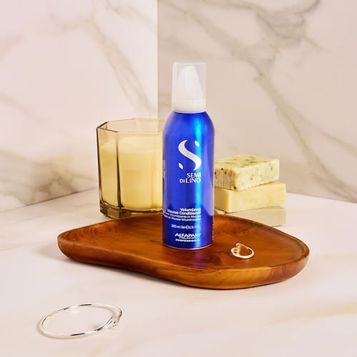 Alfaparf Milano Semi Di Lino Volume Mousse Conditioner for Fine Hair - Anti Frizz Hair Conditioner to Add Volume & Body - Hair Thickening Foam - Sulfate Free & Professional Salon Quality (6.76 Fl Oz)