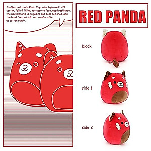 CNAANA Red Panda Plush Pillow,Chubby Red Panda Stuffed Animal Creative Gift, Gift for Kids and Adults,Bedtime & Playtime for Kids (Red Panda-B)