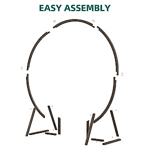 YITAHOME 7.2FT Large Solid Wood Wedding Arch, Exquisite Wedding Arches for Ceremony, Wedding Arch Stand for Indoor Outdoor, Balloon Arch Stand for Proposal Birthday Parties, Valentine Decor