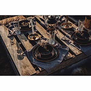 Barebones 8 Inch Salad Plate - Set of 2 Dinner Plate - Enamelware Plates - Durable Kitchen or Camping Plate - Charcoal