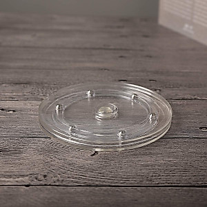 6”Acrylic Lazy Susan Turntable Organizer, Round Spice Rack,Perfet for Cabinet or Refrigerator,Rotating Display Base Stand for Monitor,TV,Heavy plants or Commercial Use (2PCS)