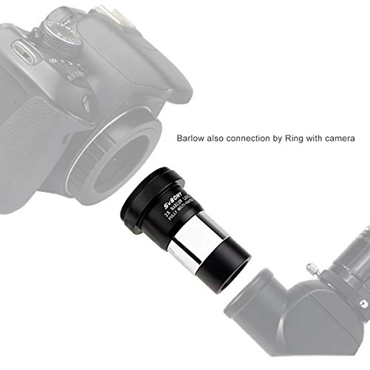 SVBONY 2X Barlow Lens 1.25 inch Double The Magnification Multi Coated Broadband Green Film Telescope Accessory with M42 Thread