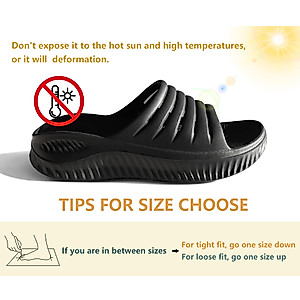 KuaiLu Womens Recovery Sandals Comfortable Plantar Fasciitis Arch Support Ladies Orthopedic Running Sport Slides Open Toe Slip On Thick Athletic Cushion Slippers Summer Pool Beach Sandles Black 10