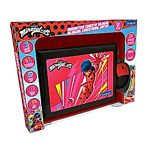 LEXiBOOK Miraculous - Educational and Bilingual Laptop English/Spanish - Toy for Child Kid (Boys & Girls) 124 Activities, Learn Play Games and Music with Ladybug - Red/Black JC598MIi2