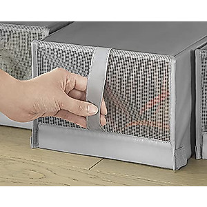 Whitmor Gray Mesh Shoe Boxes-Set of 4