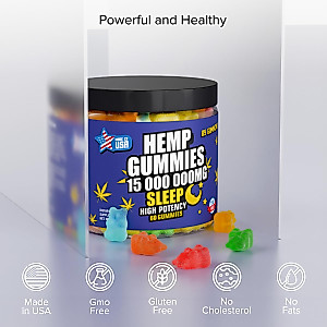 Hеmр Gummies for Restful Nights - Soothes Soreness and Discomfort in the Body - Assorted Fruit Flavors - Made in USA