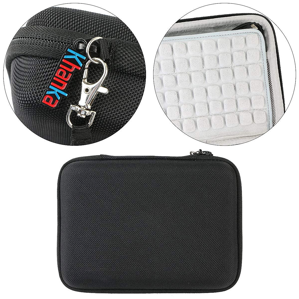 Khanka Hard Travel Case Replacement for WD 250GB 500GB 1TB 2TB My Passport Wireless SSD Portable External Drive (Inside White)