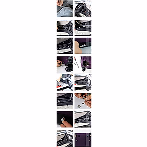 Zoofen Luggage Wheels Replacement Black Suitcase Wheels Replacement Suitcase Caster Wheels with 6 Screw Holes(Z-366)