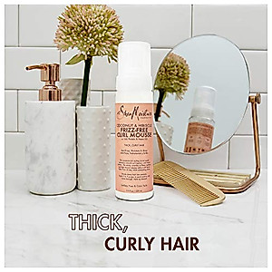 SheaMoisture Curl Mousse for Frizz Control Coconut and Hibiscus with Shea Butter 7.5 oz