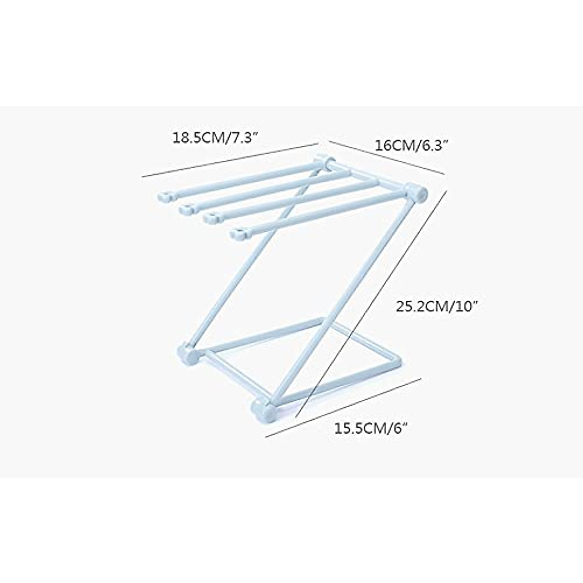 LEILIN Folding Kitchen Bathroom Towel Rack ,Towel Stand ,Rag Rack Dish Washing Cloth Draining Organizer ,Towel Shelves Sponge Holder for Kitchen (Blue)