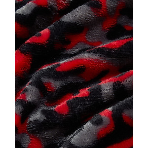 ONLY BOYS’ Fleece Hooded One Piece Pajama Costume - Sharks Dino Cyclopes Sloth (6-14), Size 12-14, Red/Black Camo Ninja